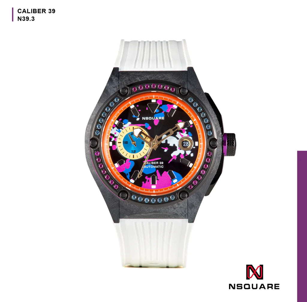 N39.3 White Rubber Strap|N39.3 白色橡膠帶 – NSquare Watch