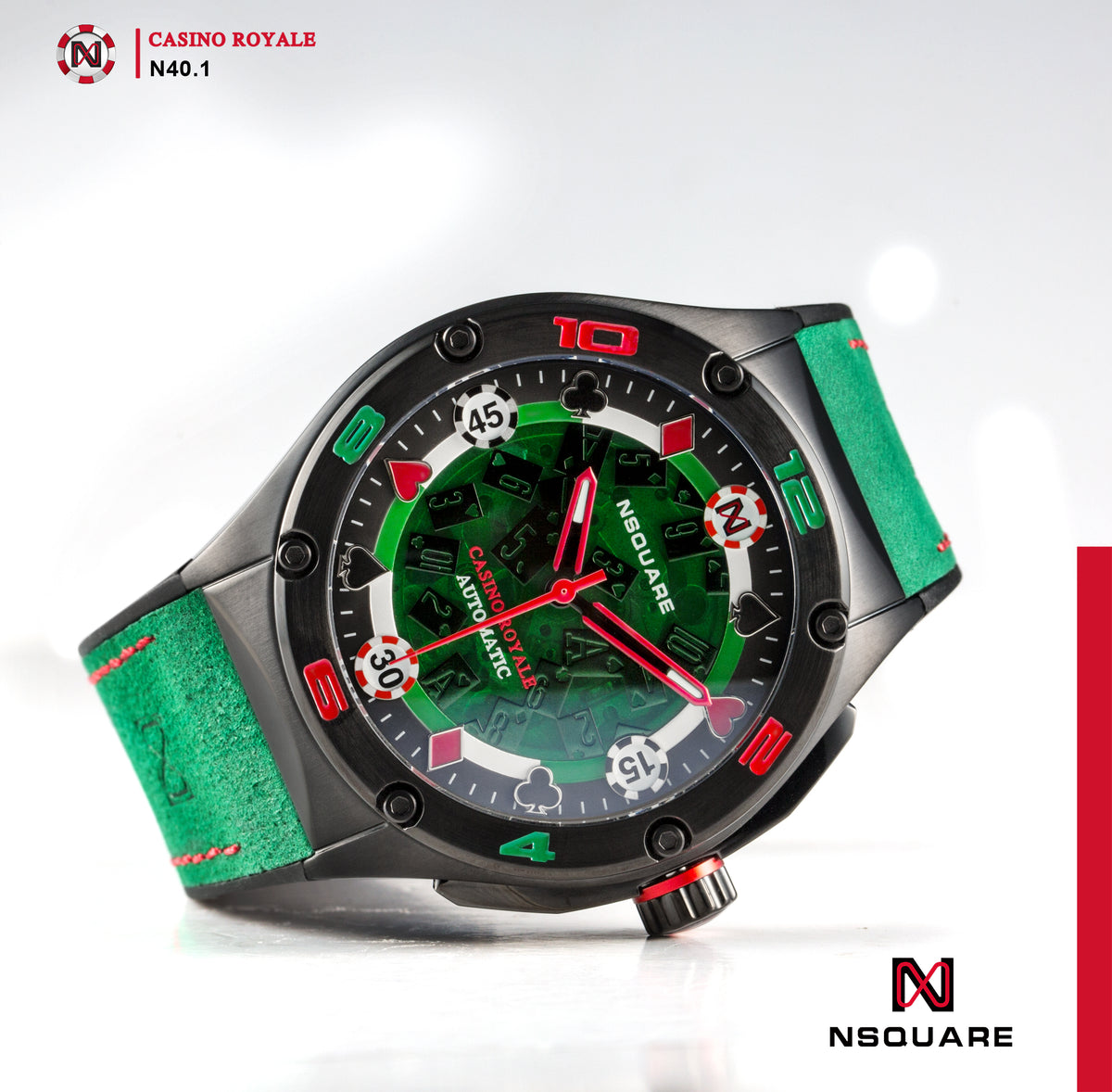 NSQUARE Casino Royale Automatic N40.1 GREEN/BLACK LIMITED EDITION|NSQU ...